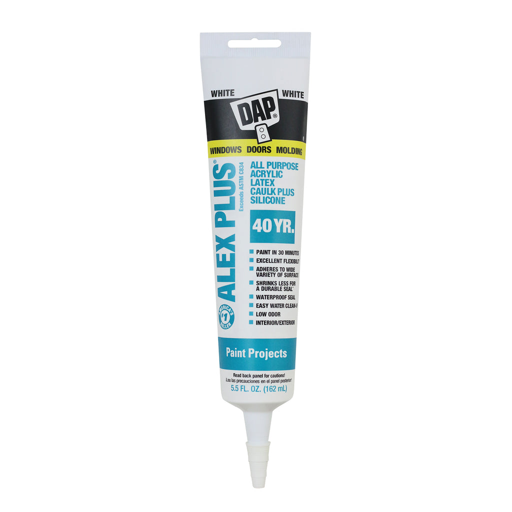 DAP ALEX PLUS® All Purpose Acrylic Latex Caulk Plus Silicone – Pro Glo ...